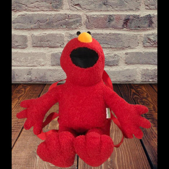 Sesame Street | Toys | Sesame Street Elmo Plush Backpack 8 Red | Poshmark